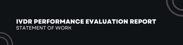 IVDR PER I Statement of Work I I3CGLOBAL